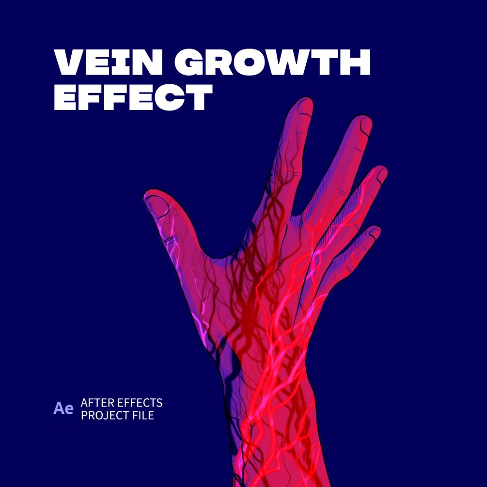 Vein Growth Effect. After Effects Project File