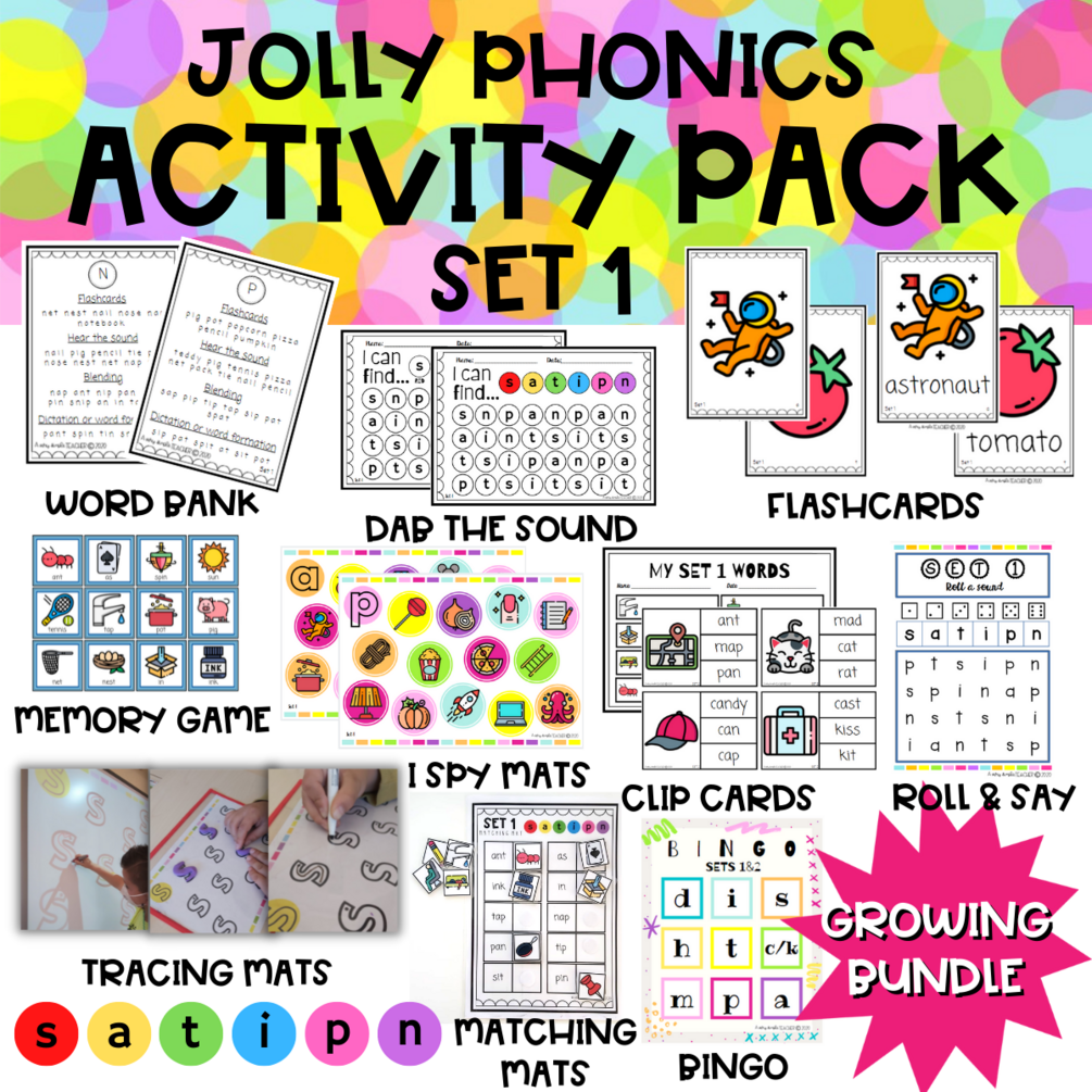 JOLLY PHONICS ACTIVITY PACK SET 1 (Growing bundle!)