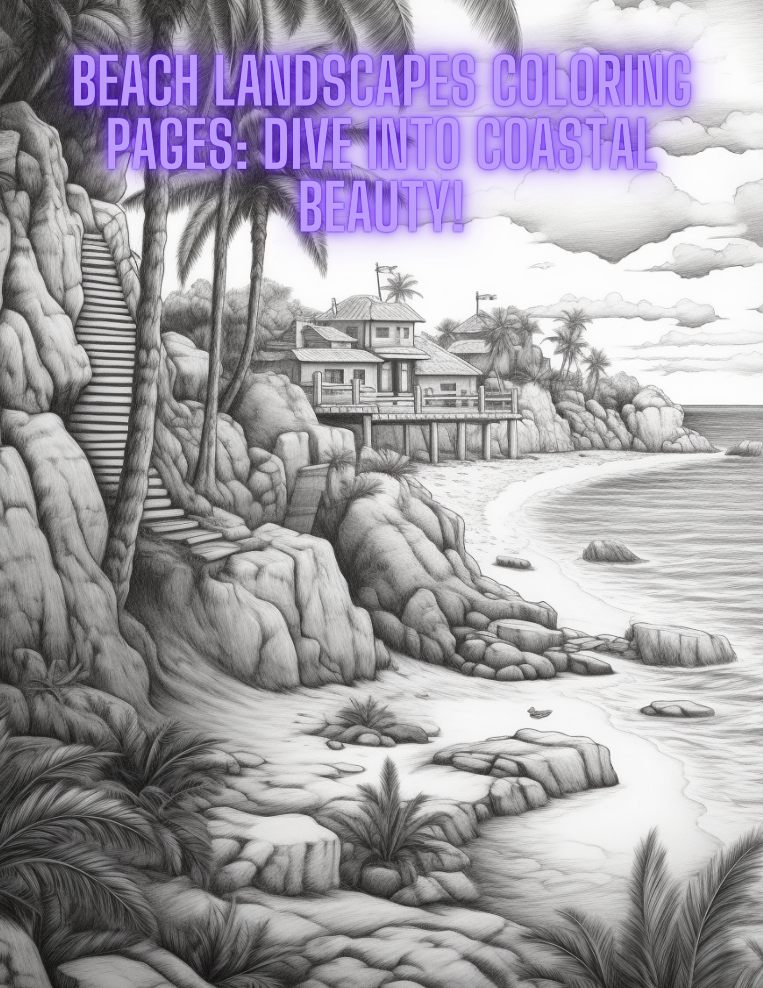 Beach Landscapes Coloring Pages: Dive into Coastal Beauty!