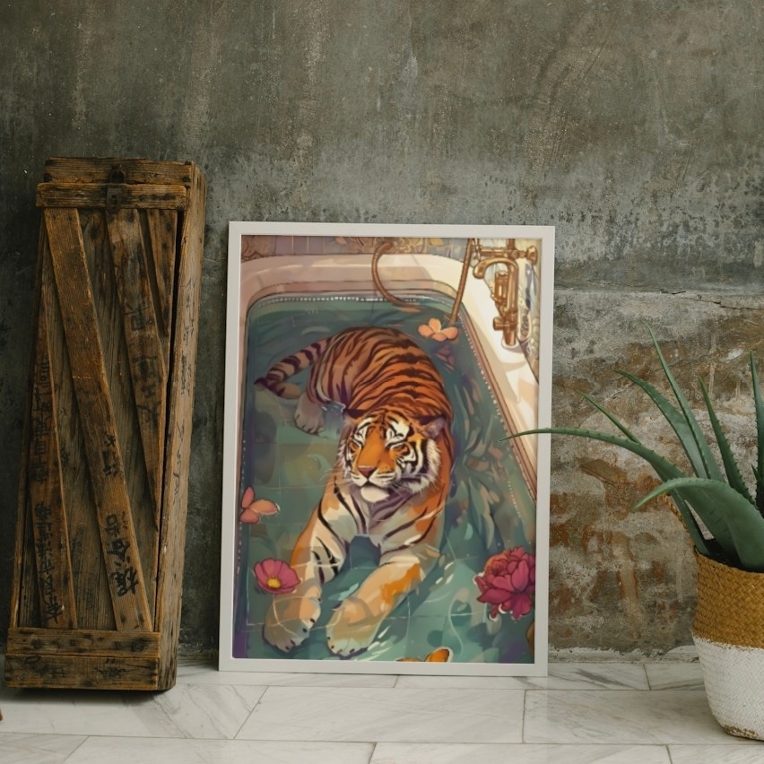 High Quality Tiger Art Image Ready to Print - Digital Download