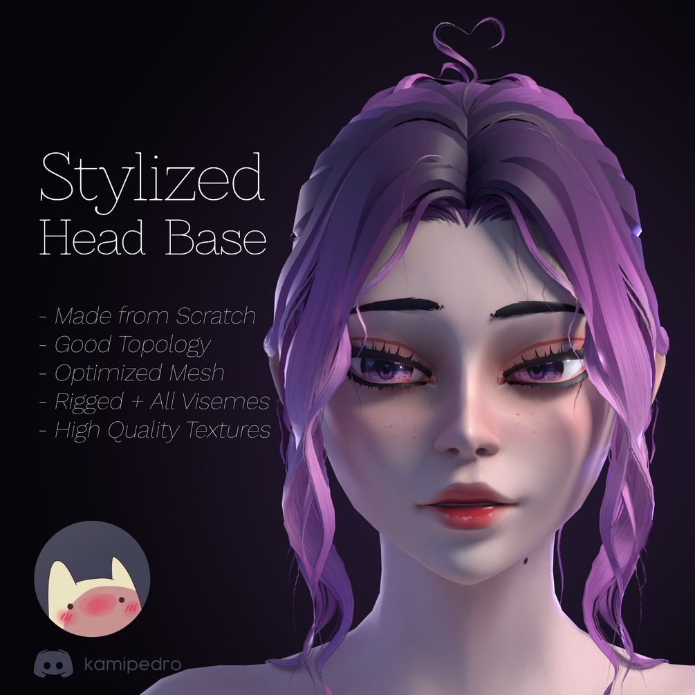 KamiPedro Stylized Female Head Base