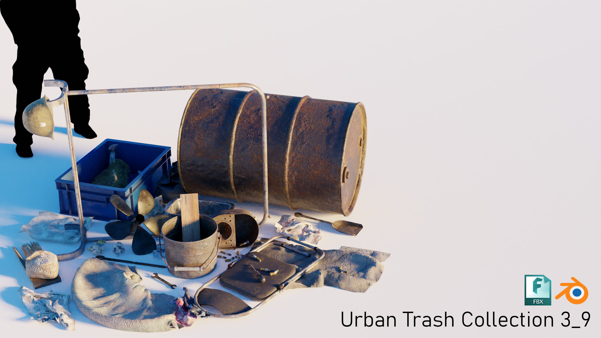 Urban Industrial Trash Collections 3 - 3d Assets