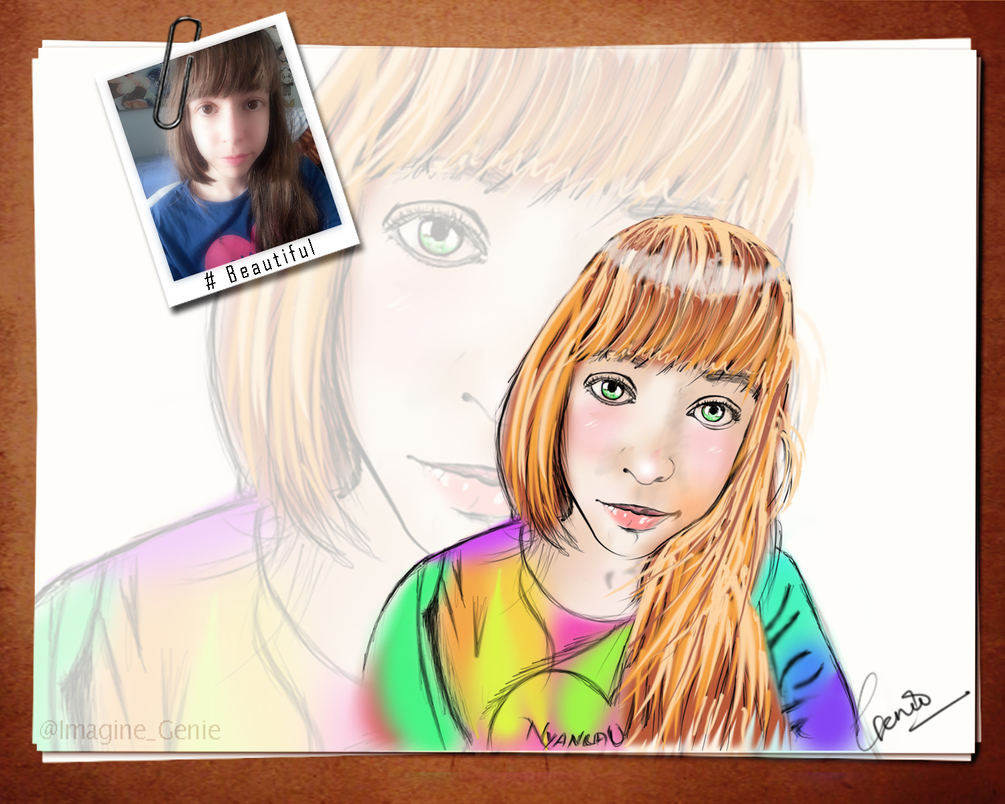 Colorful realistic portrait