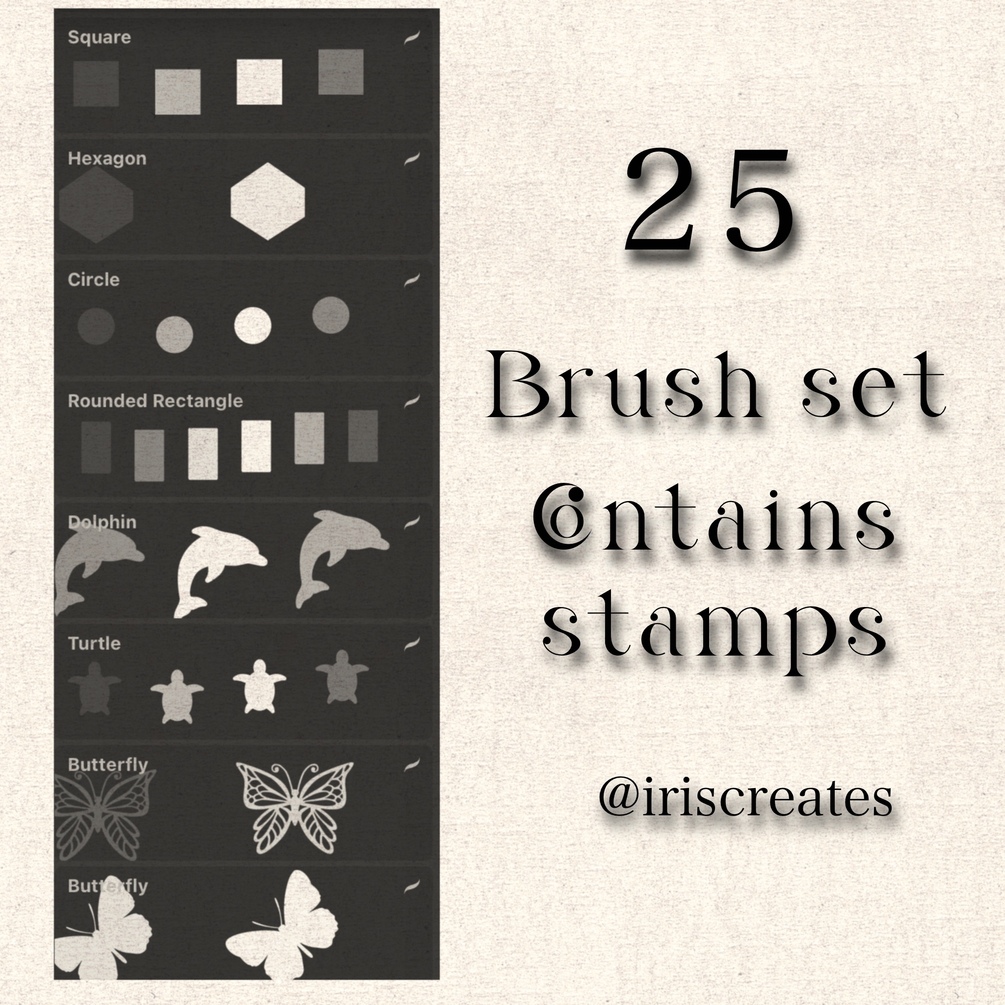 Stamp brushes procreate - 25 stamps