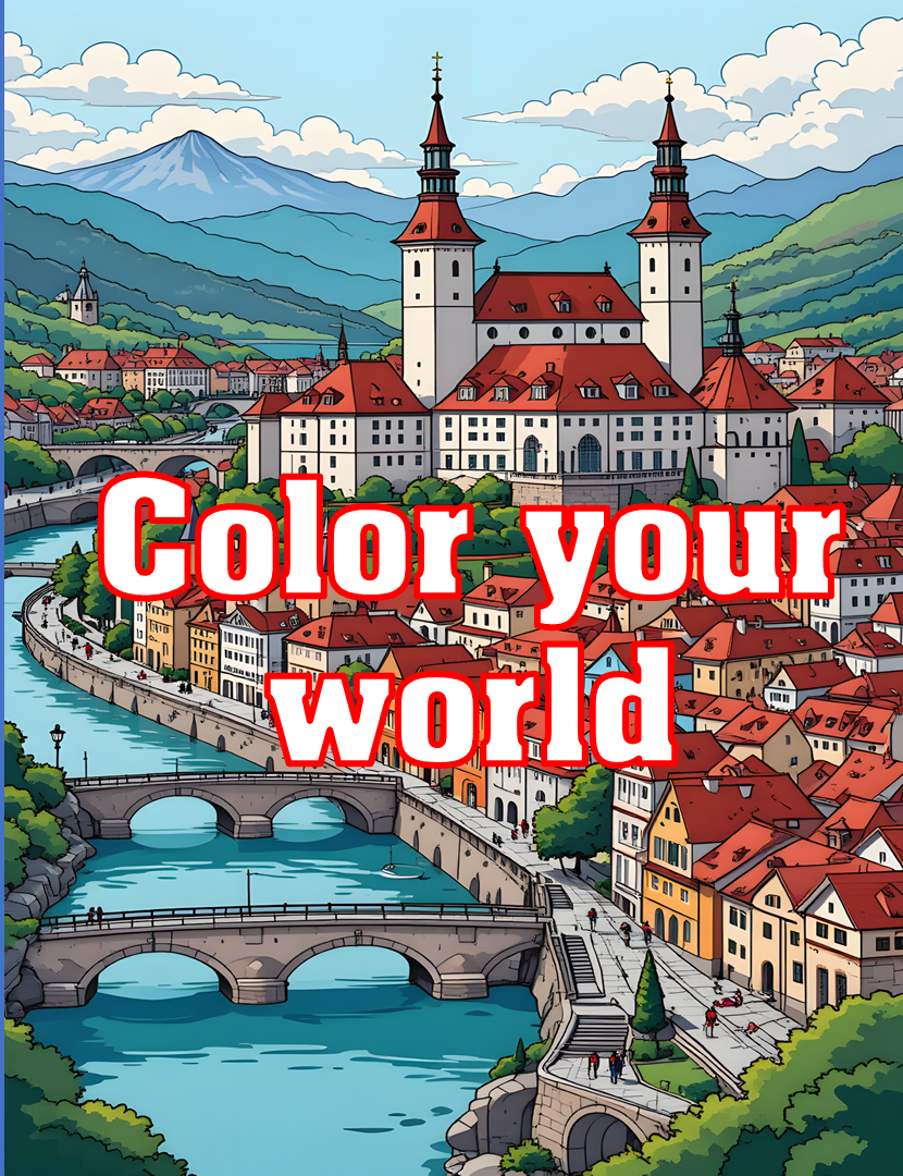 Cityscape Streets & Skylines Coloring Book – Printable PDF for Adults ...