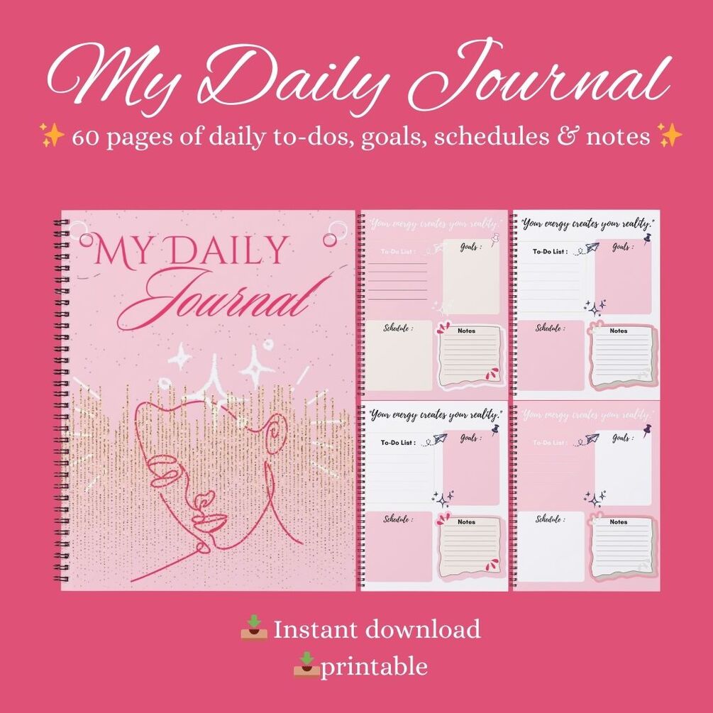 My Digital Journal – 60-Page Daily Planner PDF for To-Do Lists, Goals ...