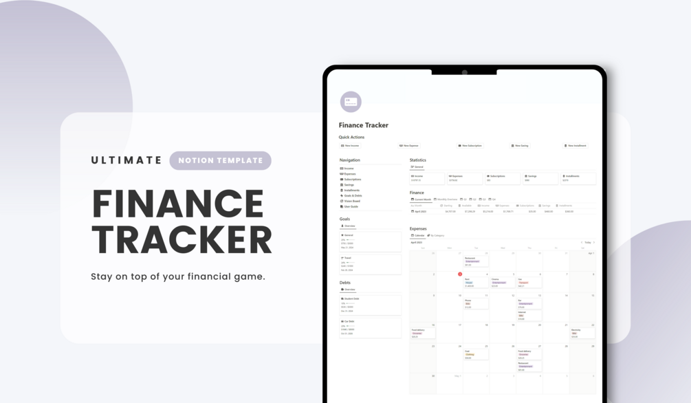 Notion Finance Tracker