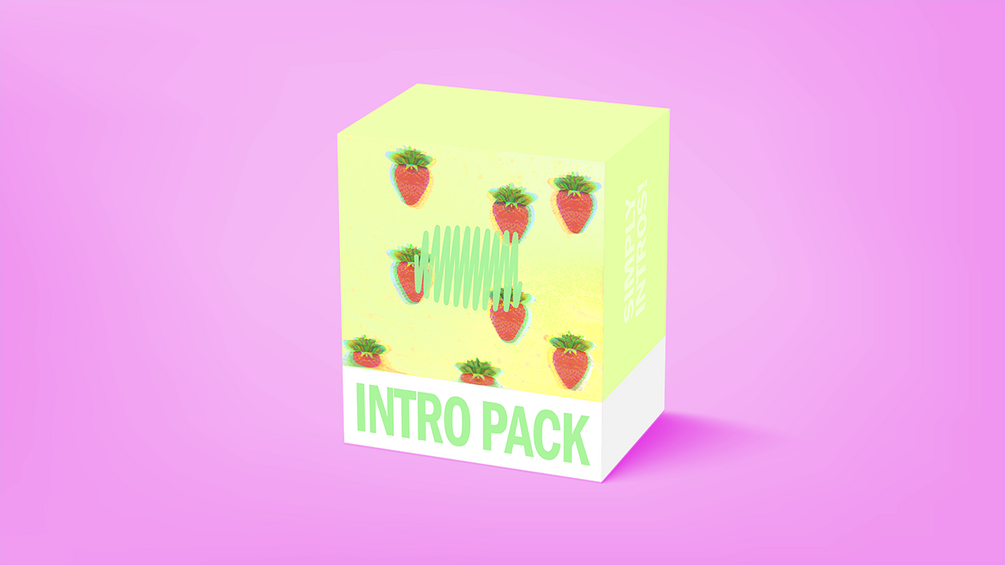 INTRO TEMPLATE // RETRO GLITCH STRAWBERRY