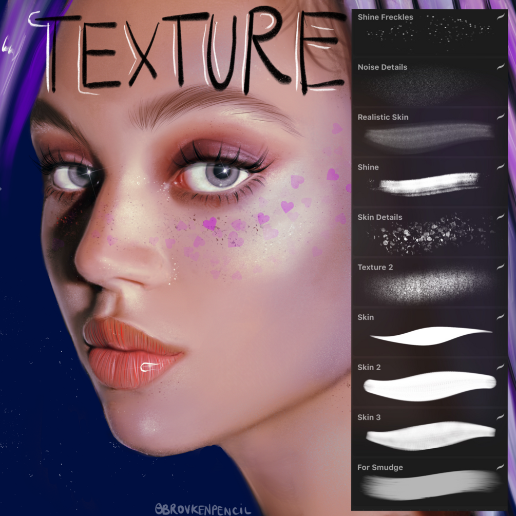 Skin texture brushes