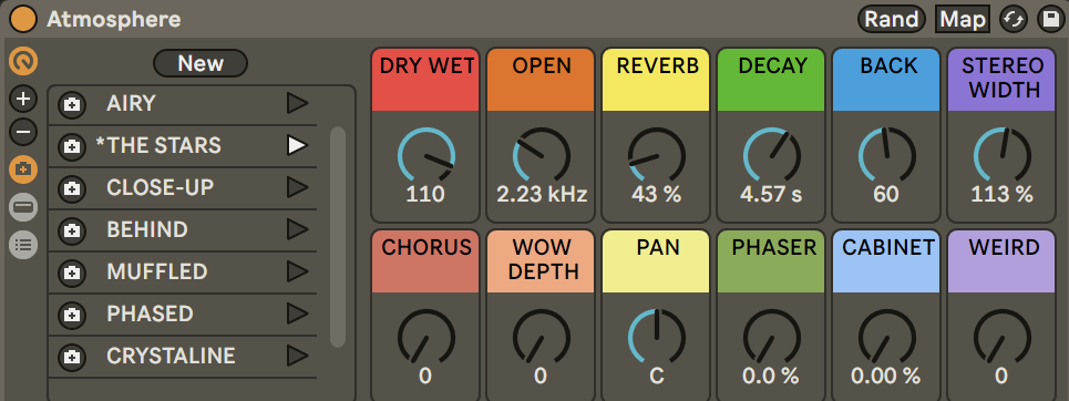 Atmospheric Ableton Effect Rack
