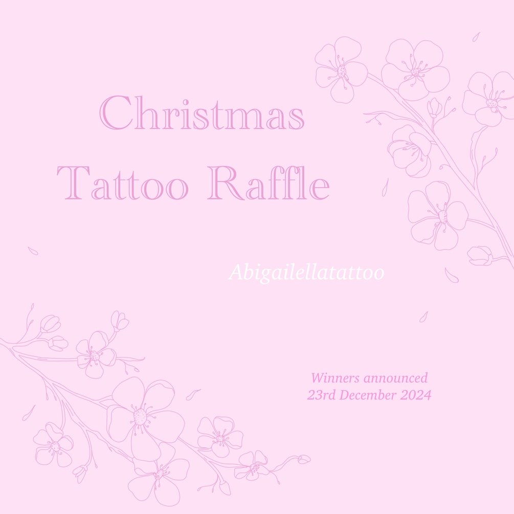 Christmas tattoo raffle ticket
