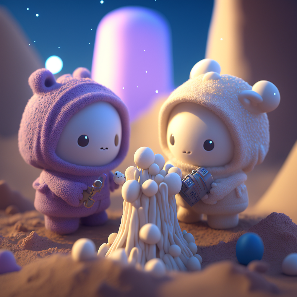 3D Cute little aliens