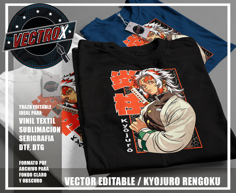 Vector Editable - Kyojuro Rengoku