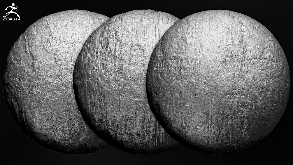 Concrete alphas for ZBrush (PSD, Tileable)