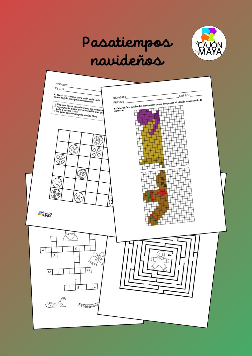 Hojas de trabajo - Navidad