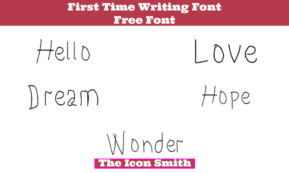 Free First Time Writing Font F68087