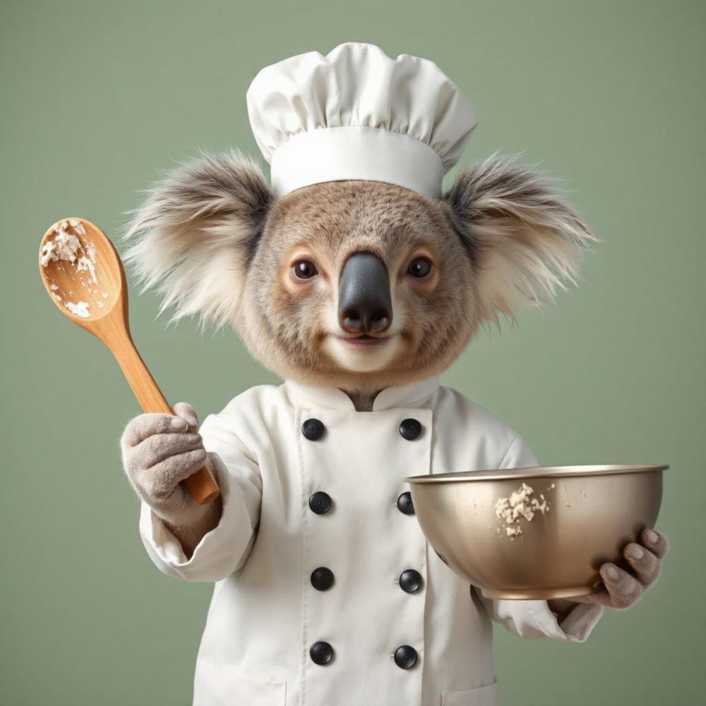 Master Chef Koala – Hyper-Realistic Culinary Art Print
