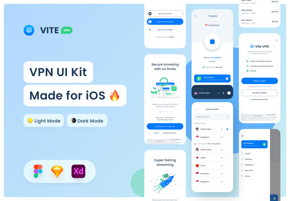 VITE VPN - VPN App UI KIT