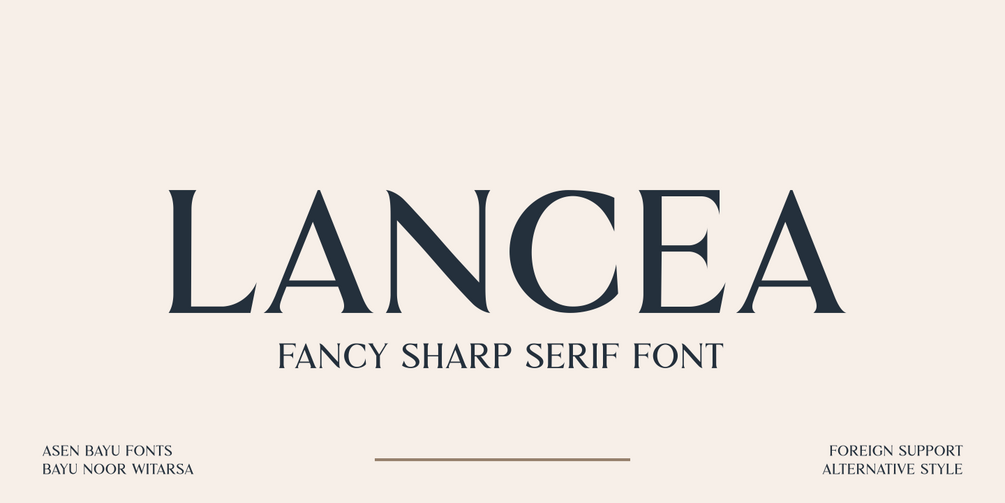 Lancea - Fancy Sharp Serif Font