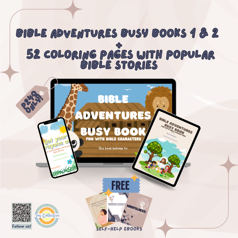 Bible Adventure Busy Book + Coloring Pages Bundle with Free eBooks