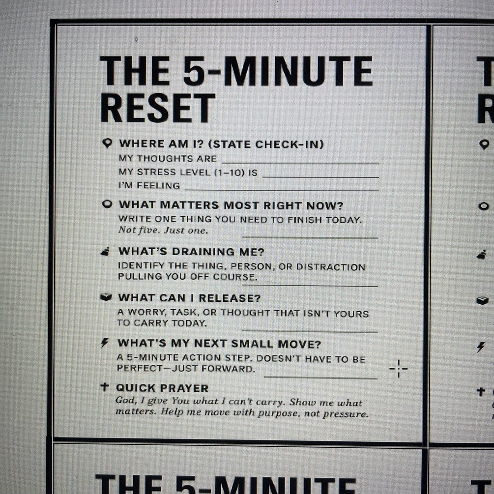 Start Here: Free Focus Finder – A 5-Minute Mental Reset Worksheet ...