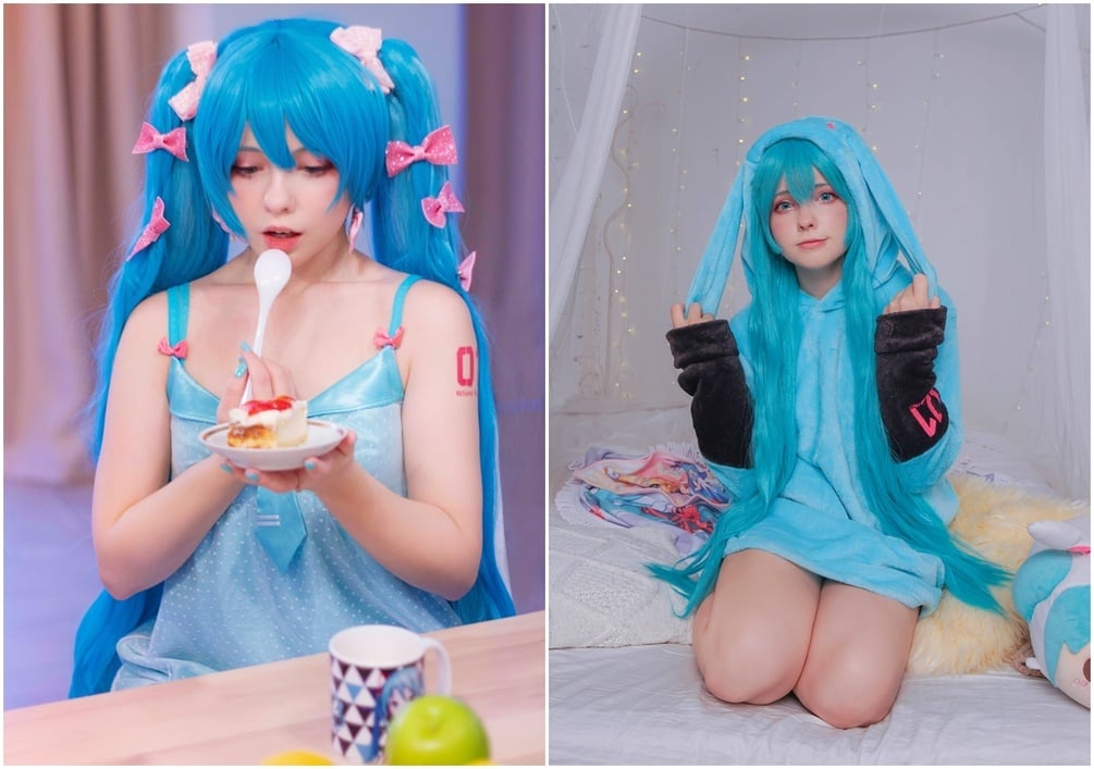 Miku 2 pajamas photoshoot💤