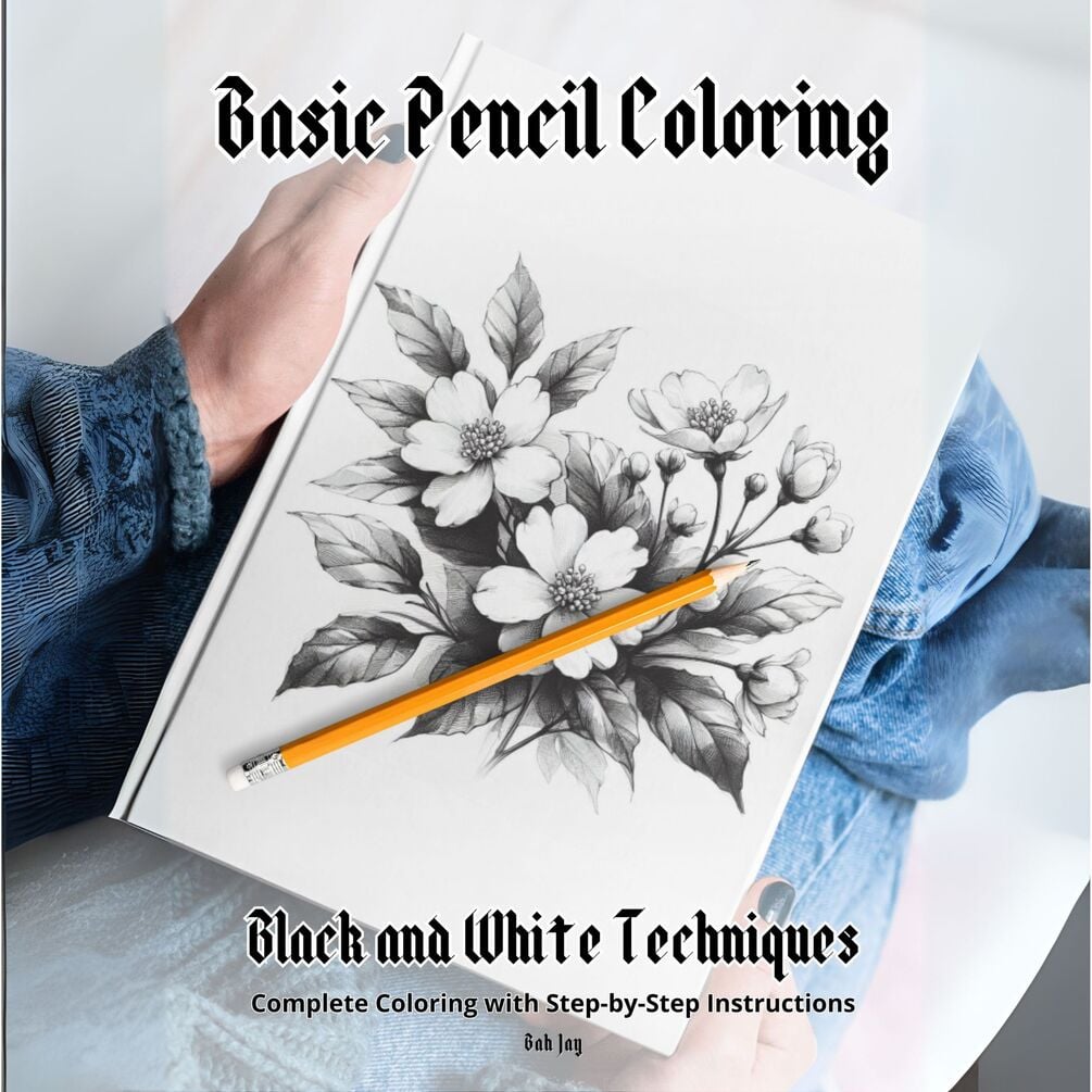 Basic Pencil Coloring: Black and White Techniques (Coloring Book, Arts ...