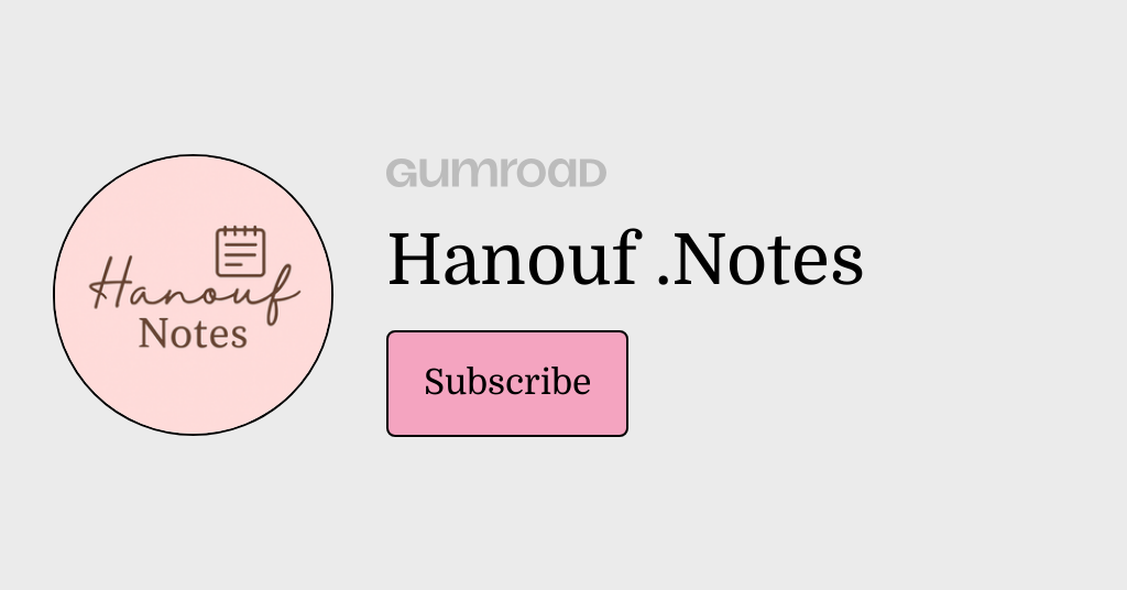 Hanouf .Notes