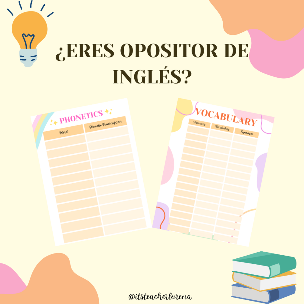 PLANTILLAS OPOSICIONES INGLÉS SECUNDARIA (Phonetics + Vocabulary)