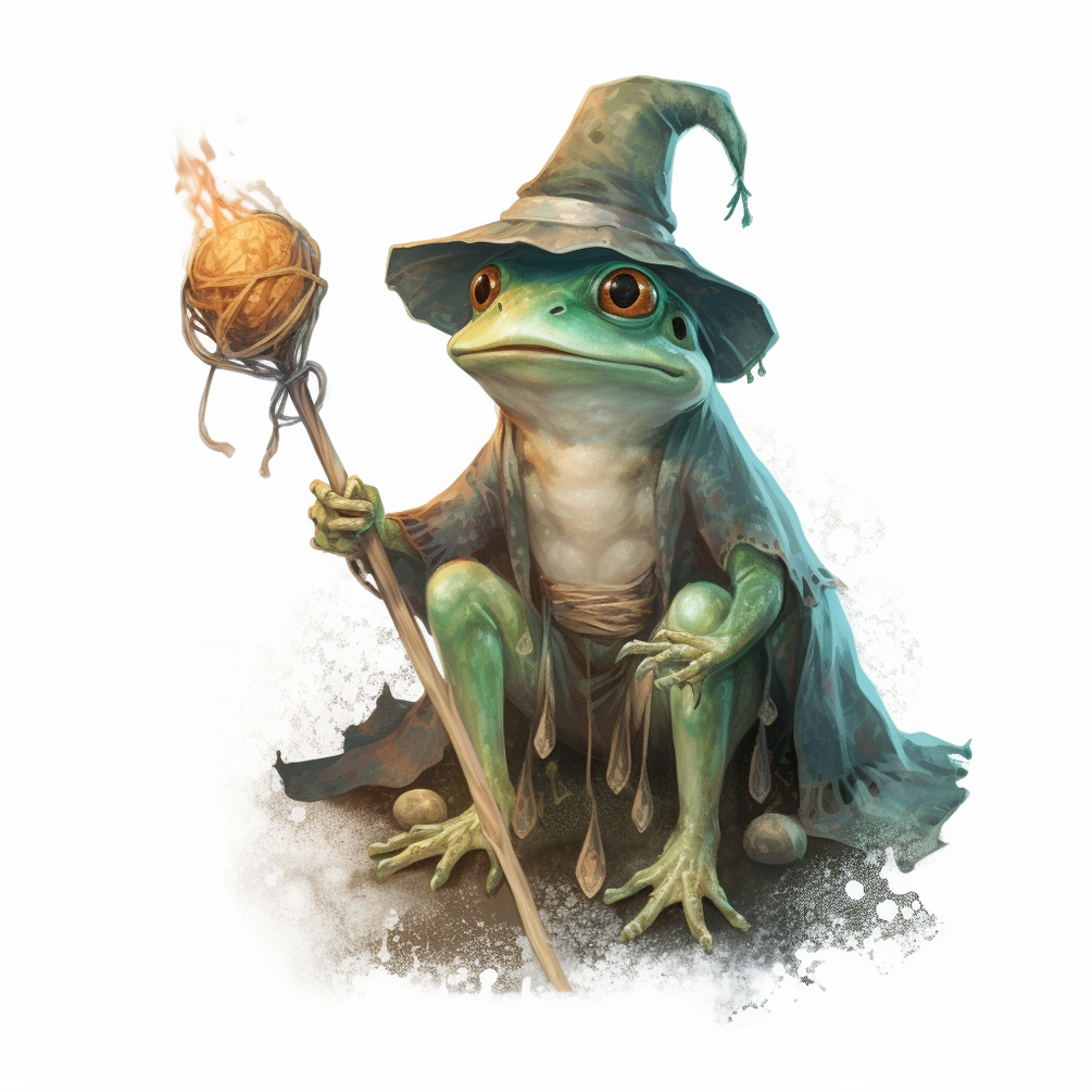 Frog Witch PNG art graphic | Libra Graphic Design