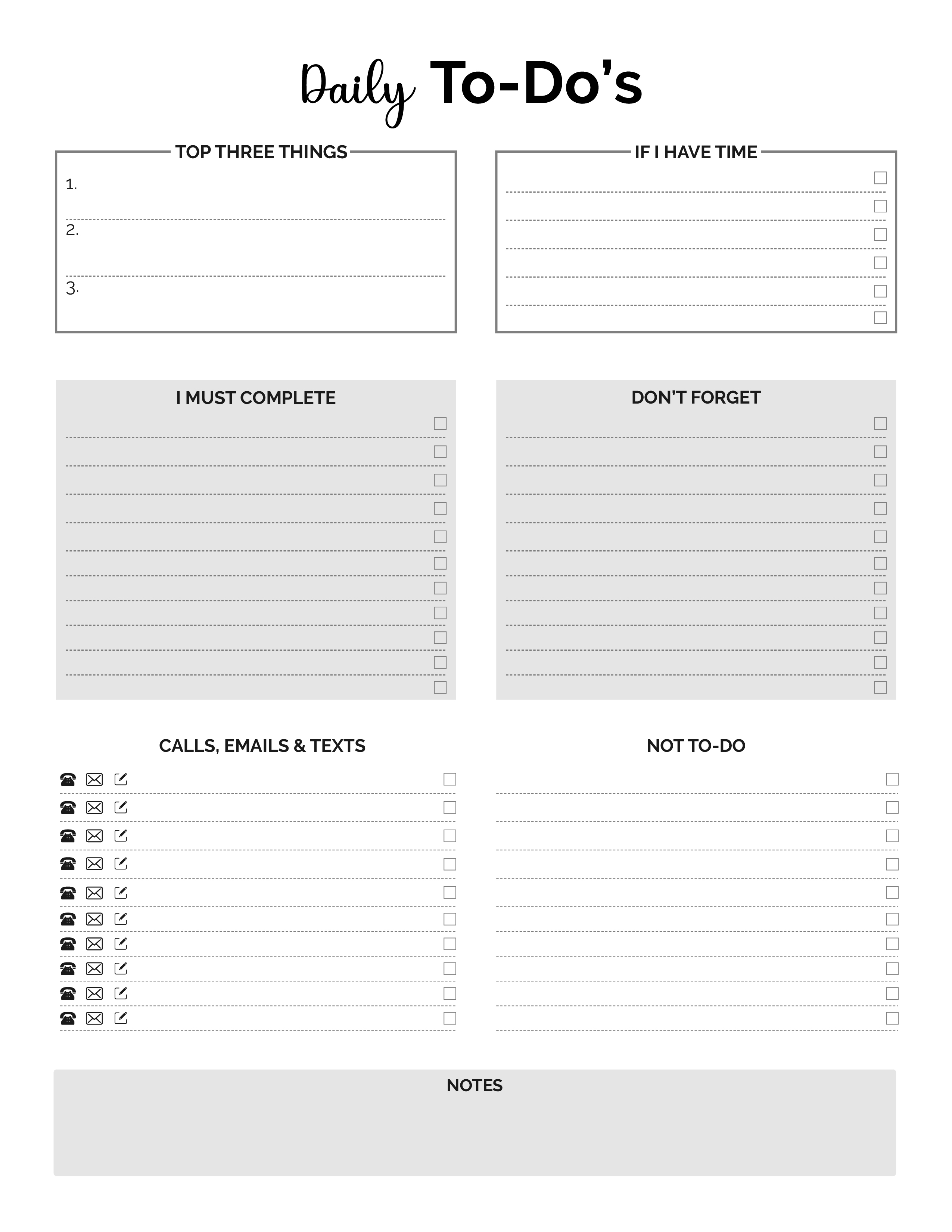 Kdp Interior Daily to Do List Planner
