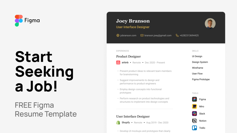 FREE Figma Resume Template