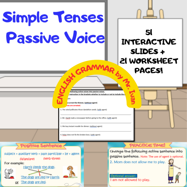 Active and Passive Voices Bundle Set for Power Point Slides and PDF ...
