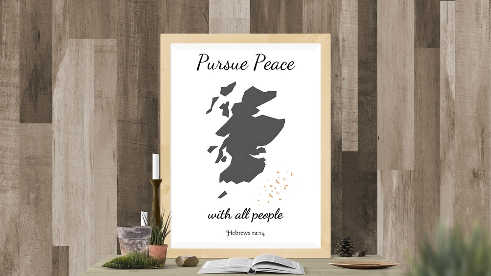 Pursue Peace with All People – Hebrews 12:14 Scripture Wall Art ...