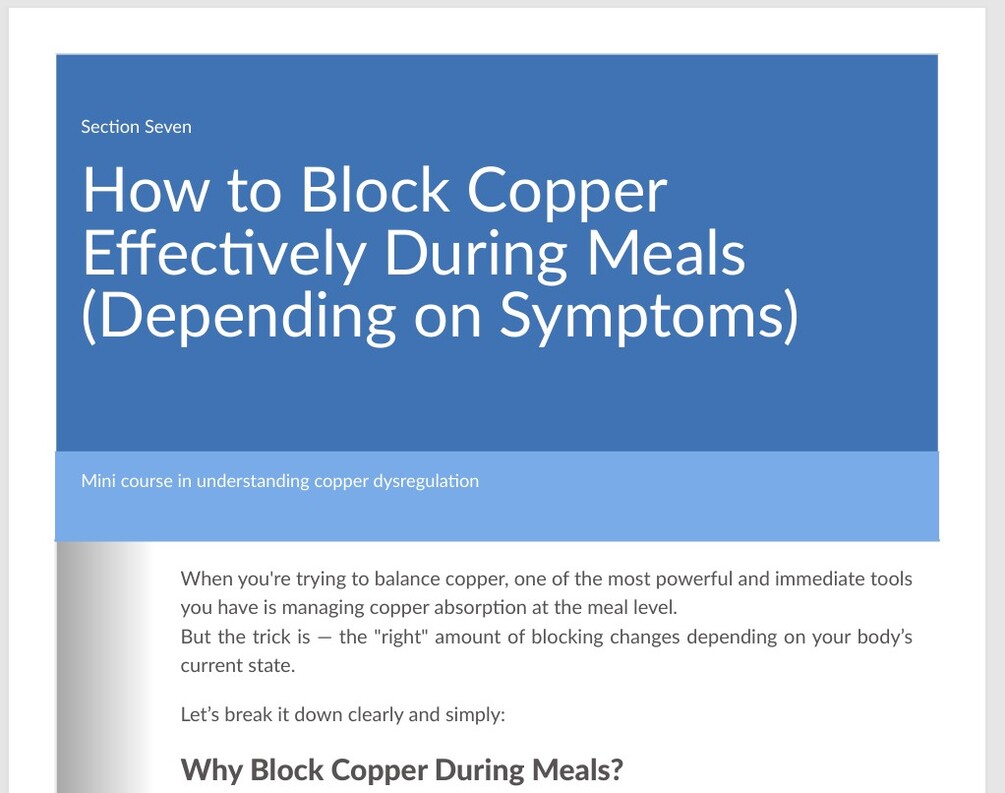Understanding Copper Dysregulation - Mini Course - Balance your health ...