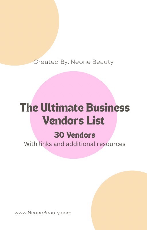 THE ULTIMATE SKINCARE BUSINESS VENDOR LIST