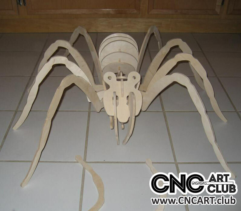 10002 - DXF plan of Spider for laser and CNC cutting