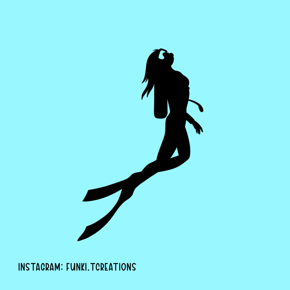 Female Scuba-diver Stamp