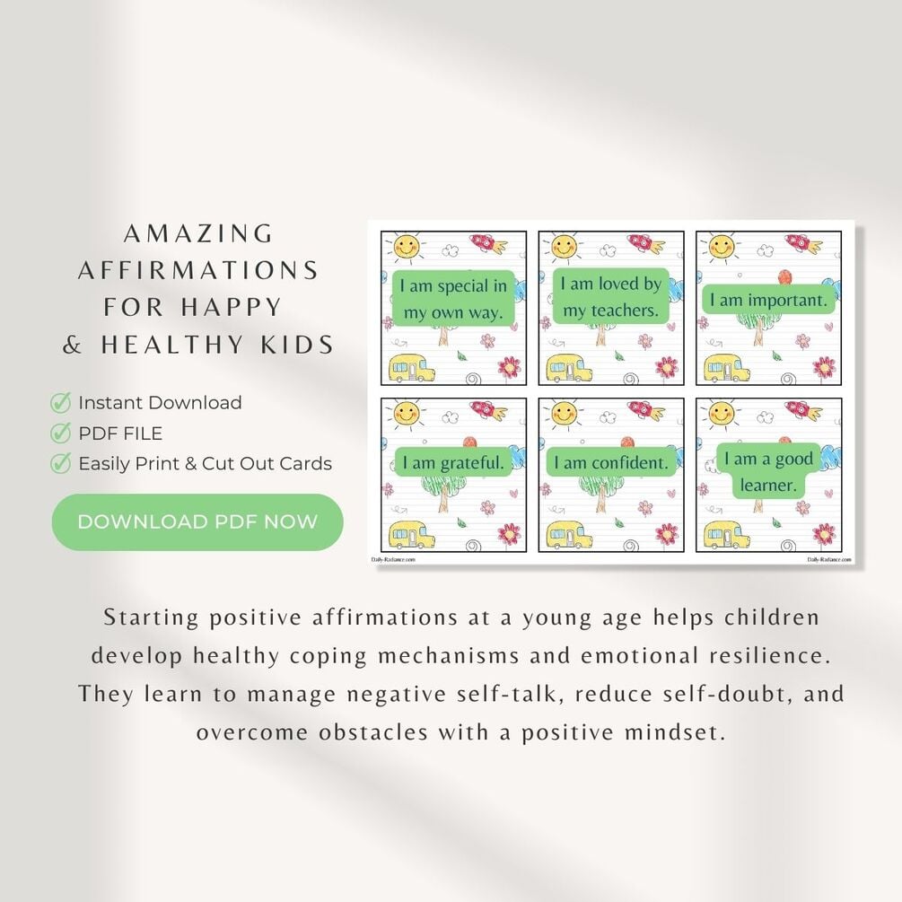 35 Affirmations for Kids , Kids Affirmation Cards, Kid Positive ...