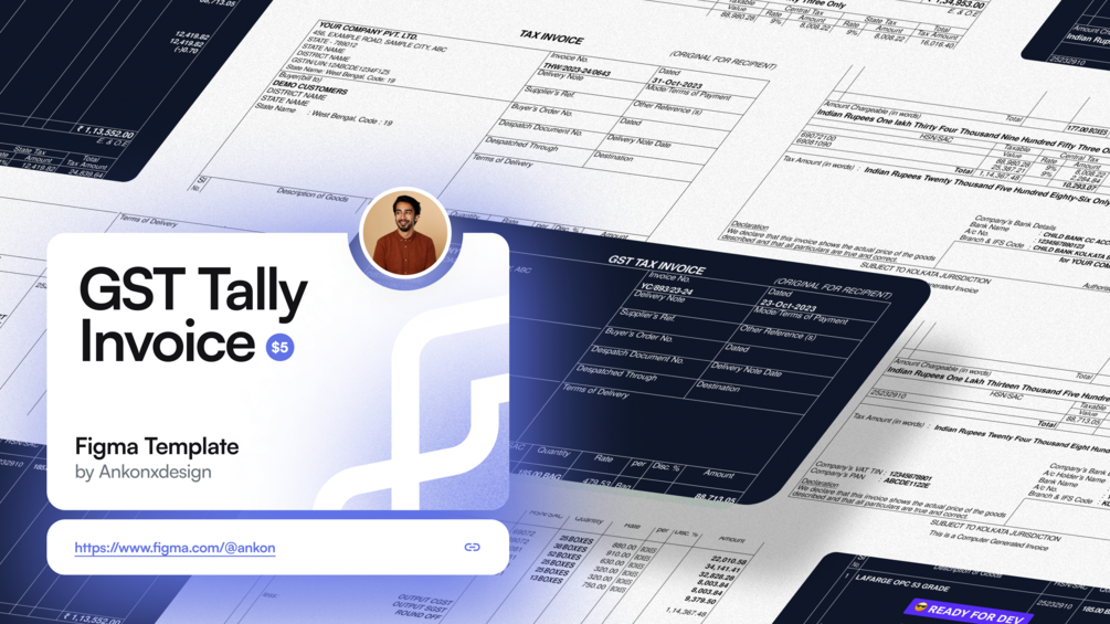 GST Tally Invoice Figma Template