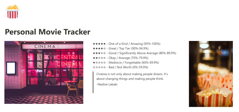 Personal Movie Tracker