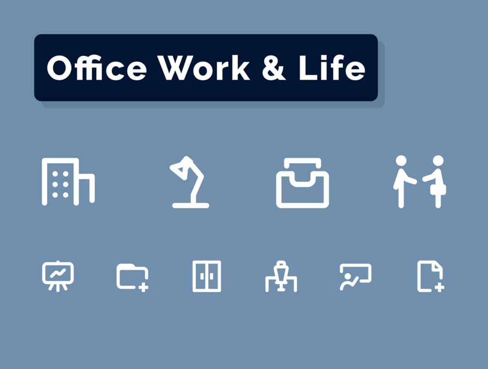 Office Work & Life Icons Set