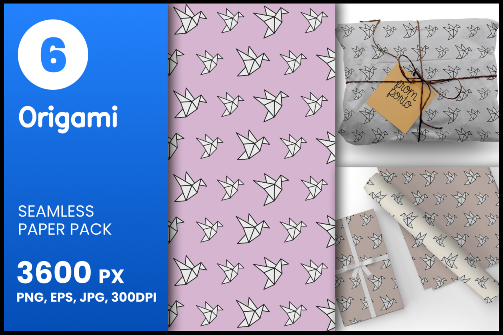 Origami 6 Seamless Patterns