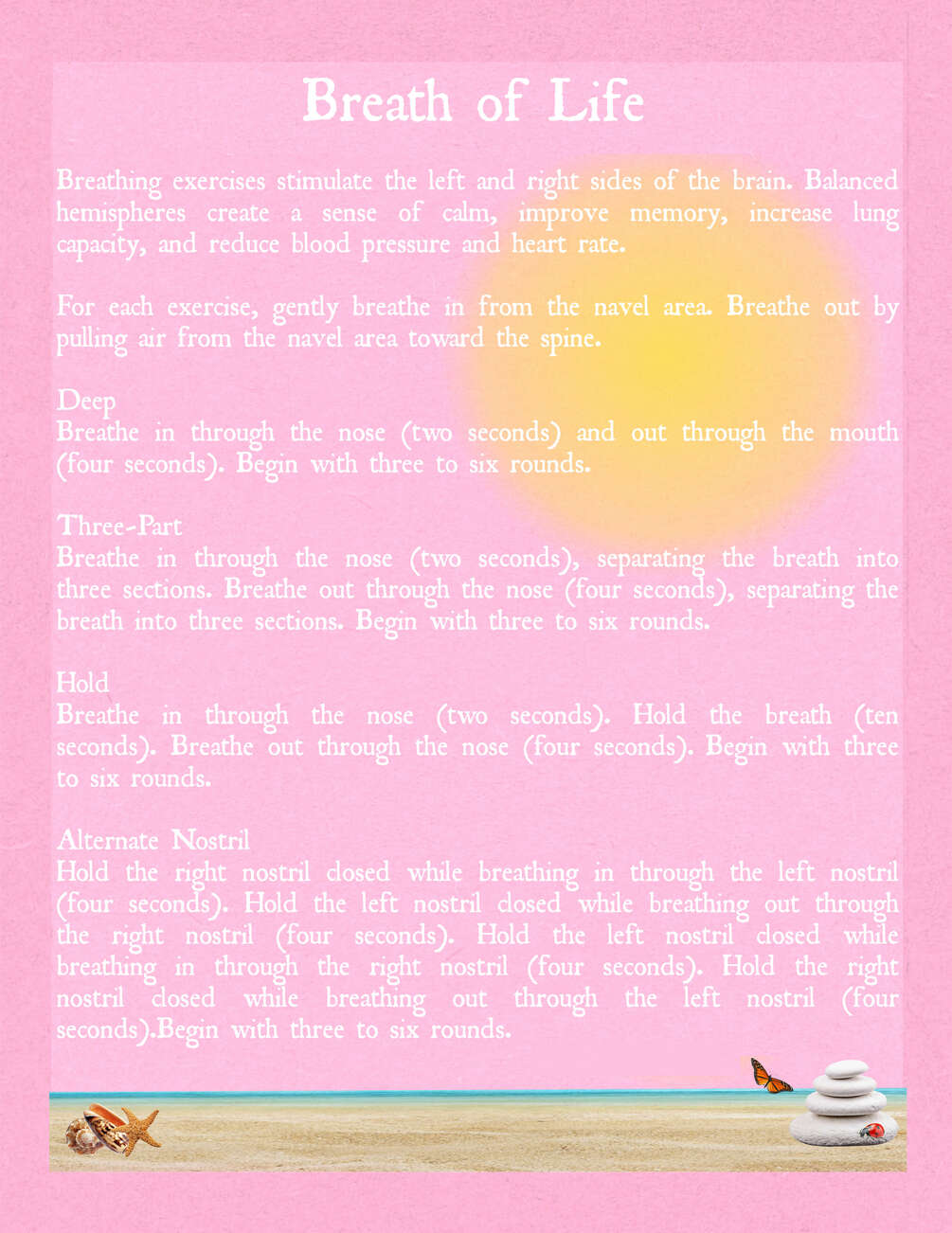 Breath of Life: Four Beautiful Breathing Exercises