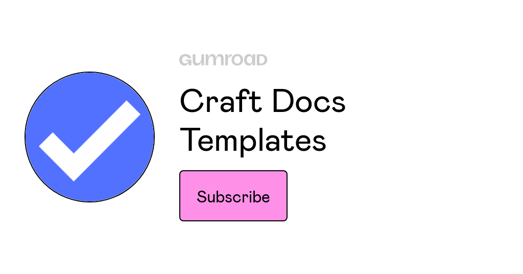 Craft Docs Templates
