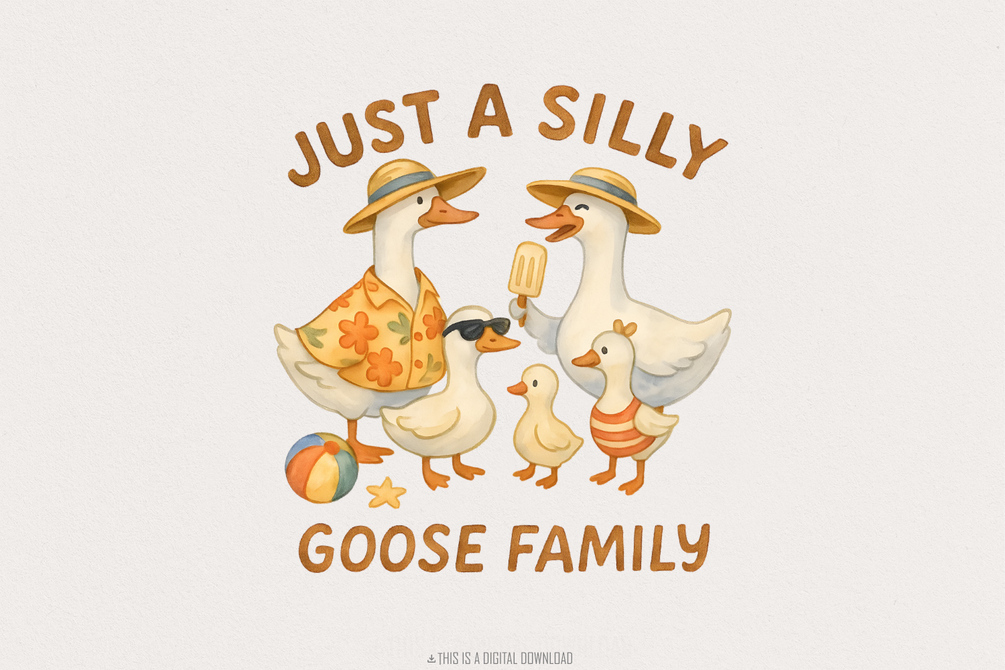 Just A Silly Goose Summer PNG, Trending Goose, Funny Goose, Groovy ...