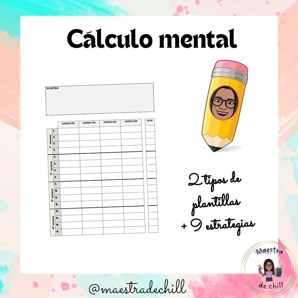 Plantilla cálculo mental