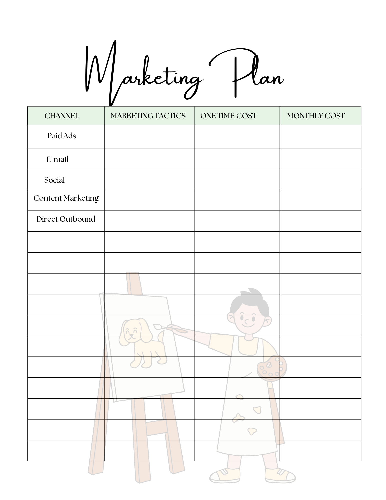 Craft Business Planner Editable Printable Canva Template