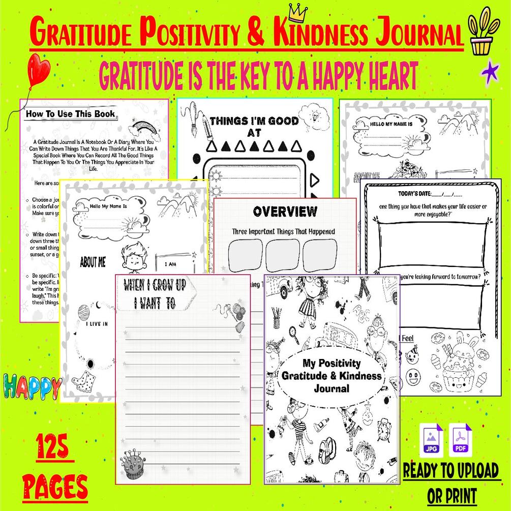 Gratitude Positivity & Kindness Journal