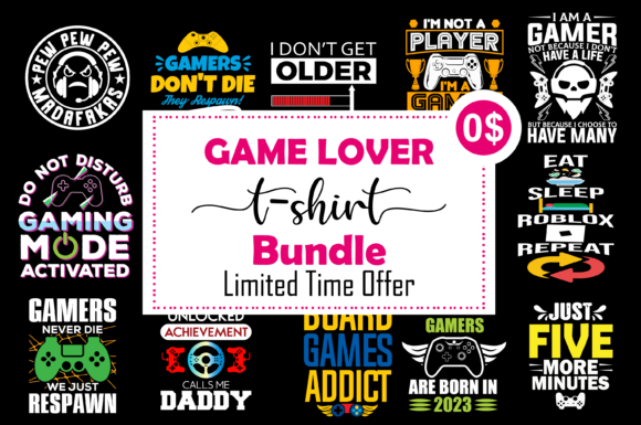 Game Lover T-shirt Template 10+